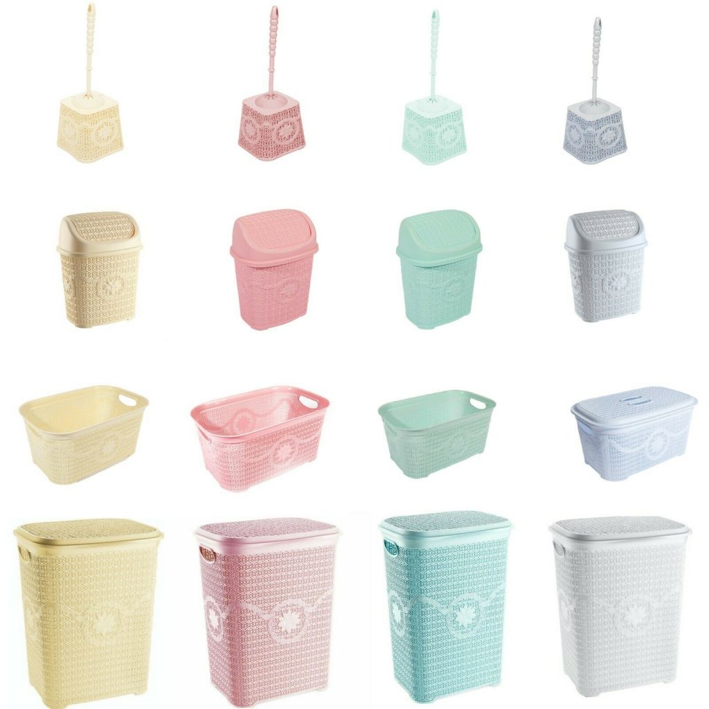 Large Plastic Laundry Basket Clothes Washing Bin Hamper Storage ...