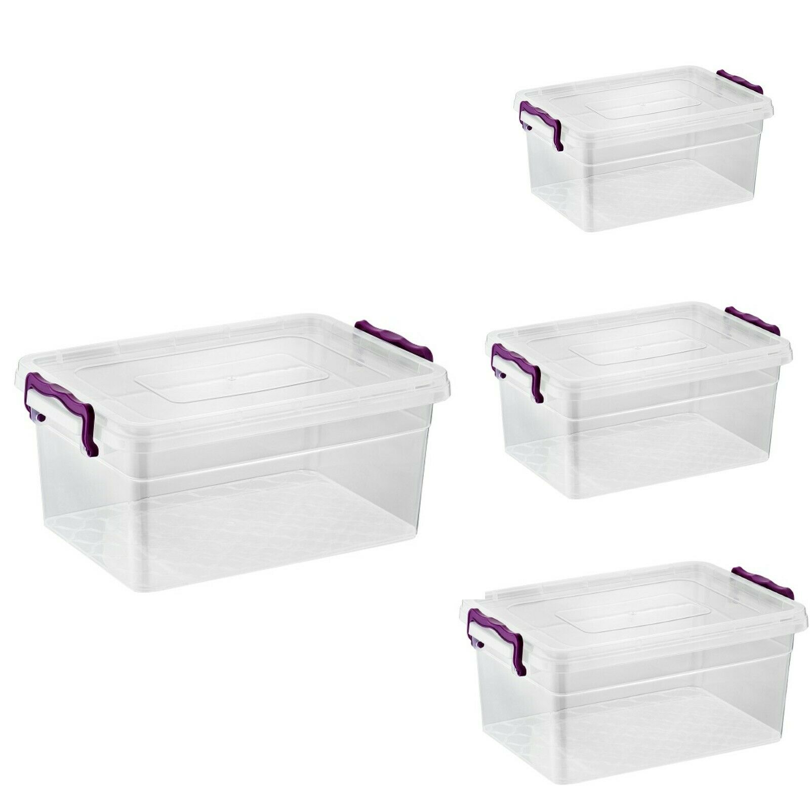 Plastic Storage Box Boxes Lid Handles Food Container Home Kitchen ...