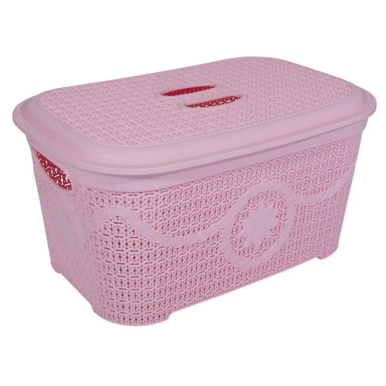 Plastic Laundry Bin Clothes Washing Basket Toilet Brush Dustbin - OMS ...