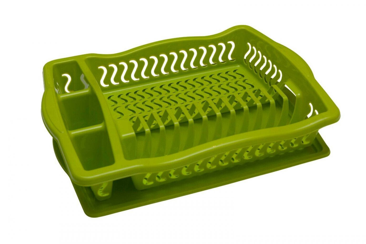 Plastic Dish Drainer Rack Tray Cutlery Plate Cup Holder Sink Washing Up ...