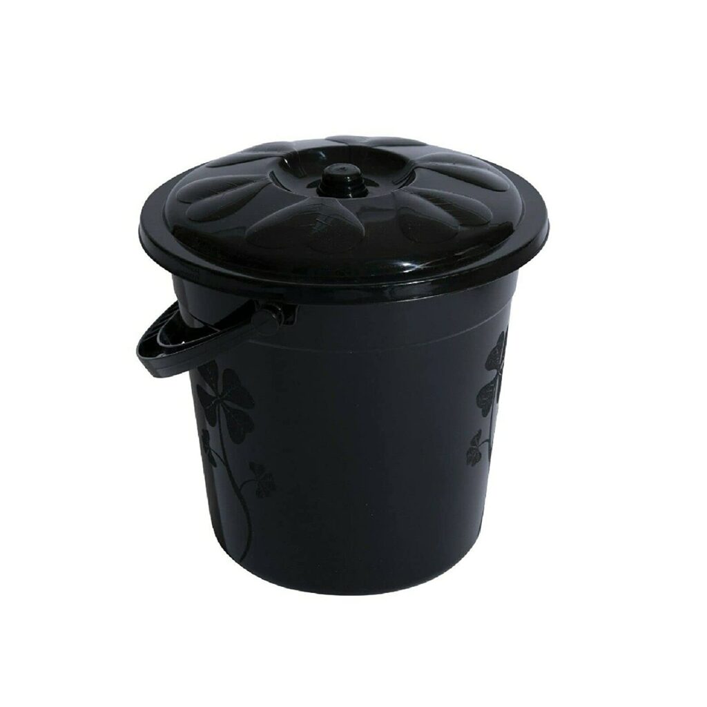 Plastic Bucket with Lid Handle Small Large Storage Bucket Bin Container ...